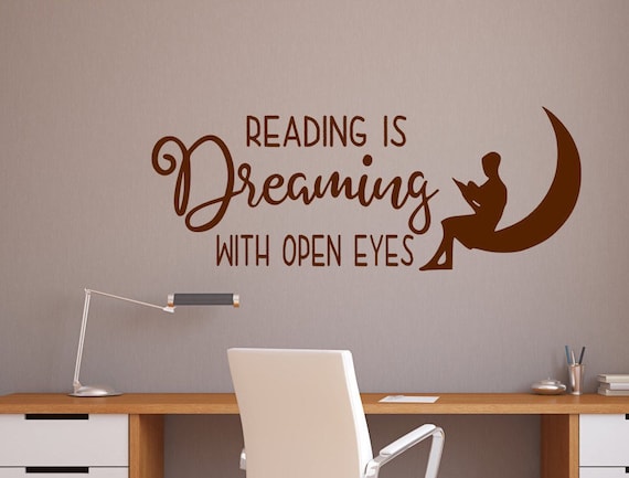 Reading Wall Art Vinyl Decal for Classroom or Library // | Etsy
