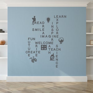 Classroom Word Wall Decal, School Wall Art Decal, Teacher Wall Decal ...