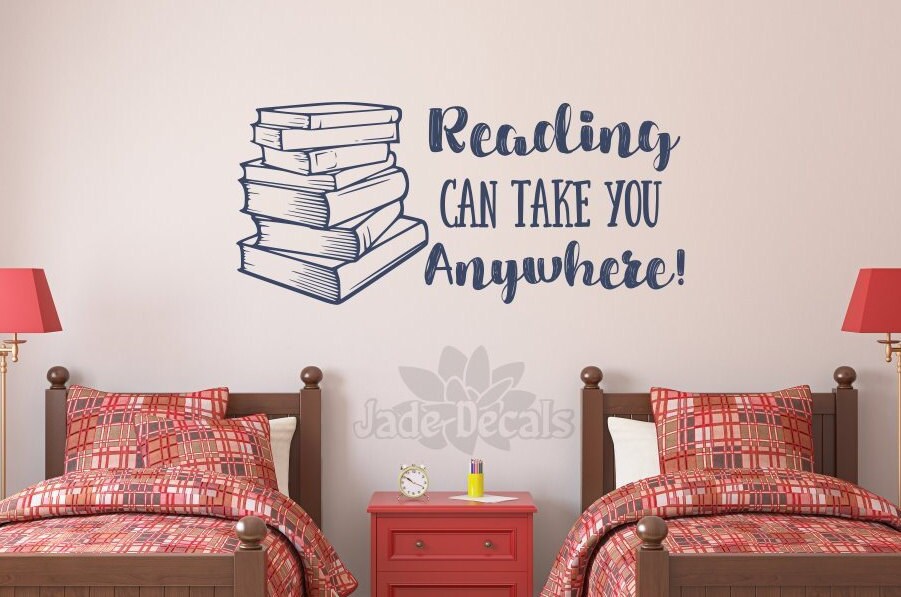 Reading wall decal //gift for readers