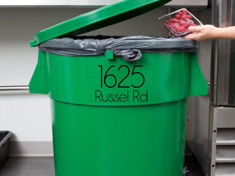 Custom Address Decal | House Number Sticker | Trash Can Decal | Outdoor ...