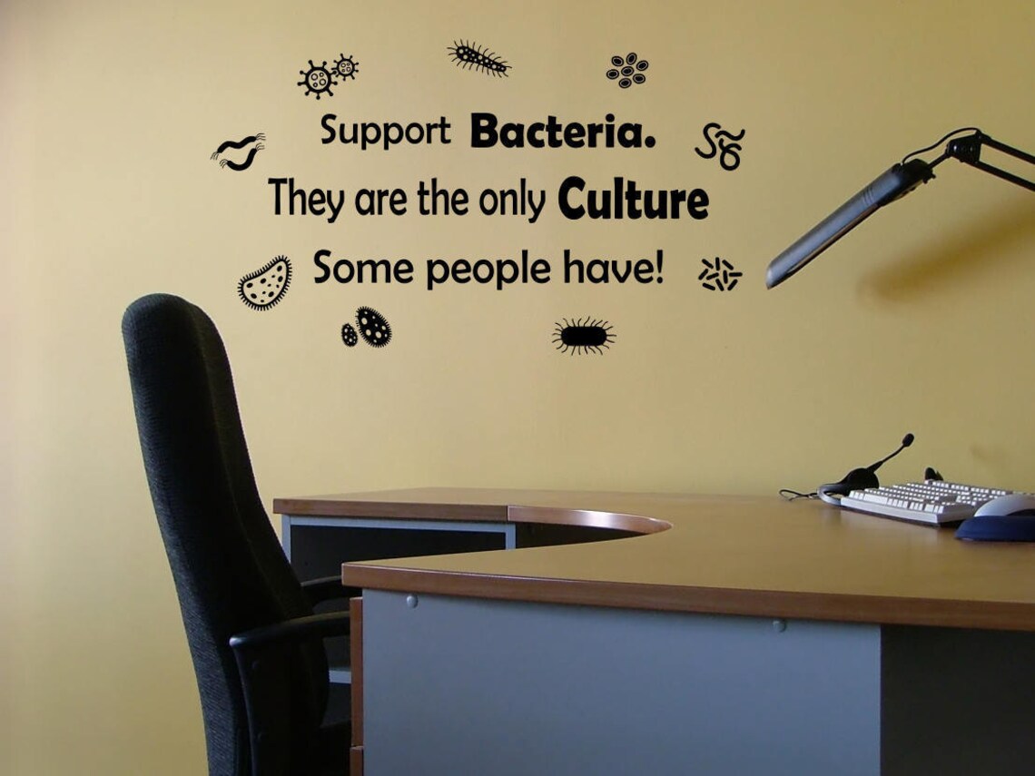 Microbiology Decal Bacteria Decal Science Wall Decal - Etsy