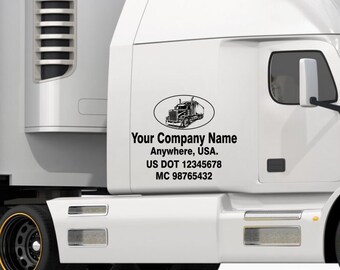 Custom US DOT Trucking Decal Stickers Custom Truck Decal tow Truck ...