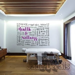 Health and Wellness Wall Decal - Etsy