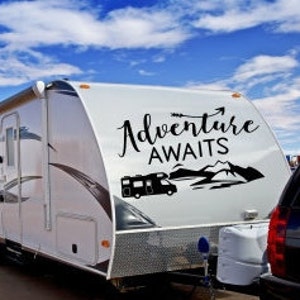 Adventure Awaits Rv Decal, Custom Camper Decal - Etsy