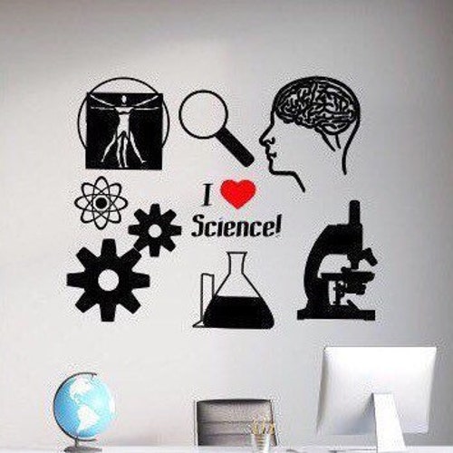 I Love Science Vinyl Wall Decal for Classroom// Science Lover - Etsy