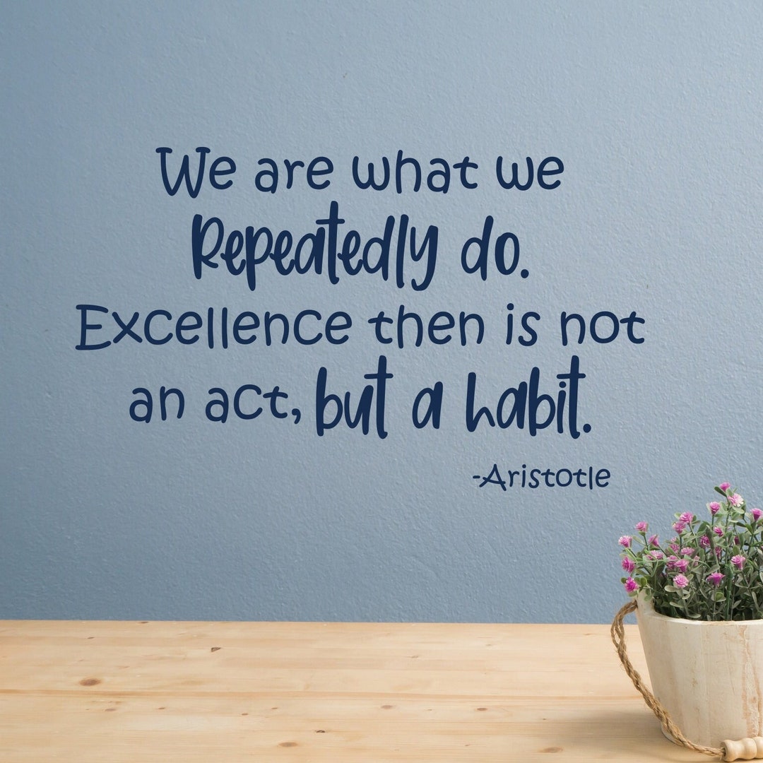 Aristotle Inspirational Quote, Wall Decal, Office Wall Art, Office ...