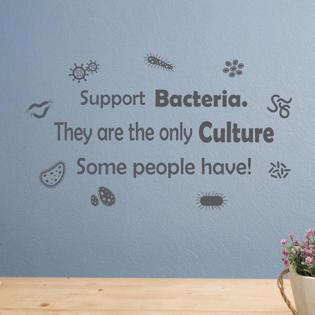 Microbiology Decal, Bacteria Decal, Science Wall Decal, Microbiology ...