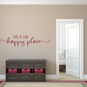 This is Our Happy Place Wall Decal Happy Place Wall Art - Etsy