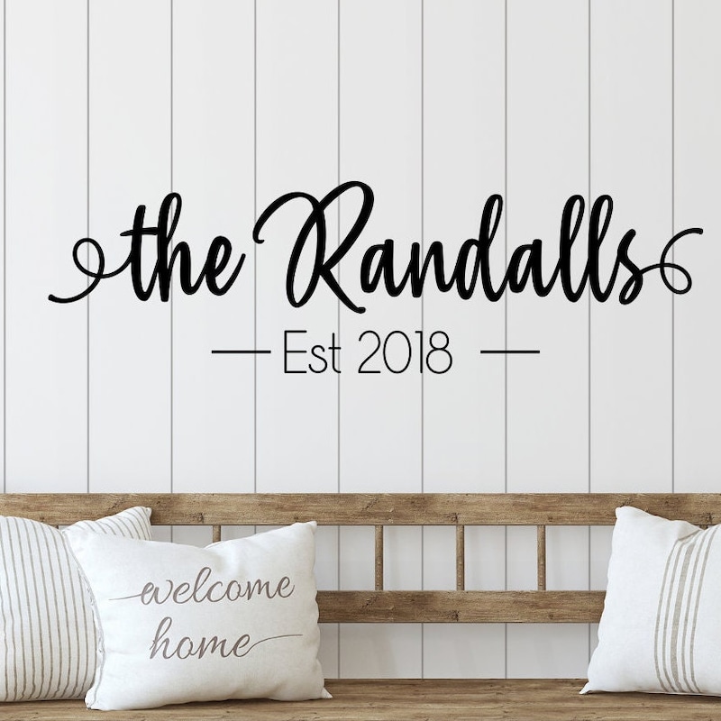 Last Name Decal - Etsy