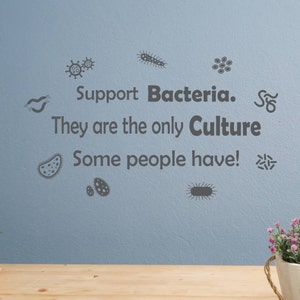 Microbiology Decal, Bacteria Decal, Science Wall Decal, Microbiology ...