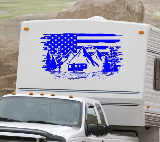 Patriotic rv decal, personalized rv decal, flag rv decal, flag camper ... Patriotic rv decal, personalized rv decal, flag rv decal, flag camper ...