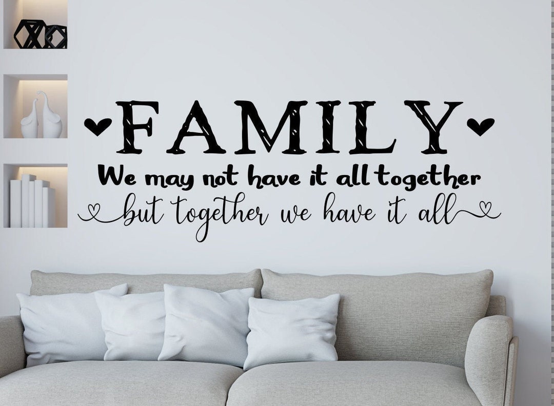 Family Wall Decal Family Room Decor Wall Decal Family Home - Etsy