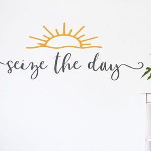 Seize the Day Wall Decal, Carpe Diem Decal - Etsy