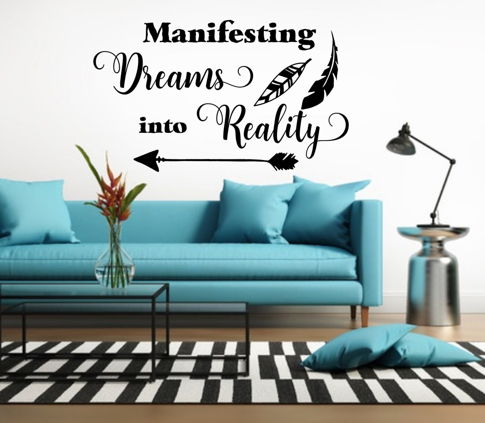 Manifest Your Dreams Wall Decal Manifestation Art Ask - Etsy