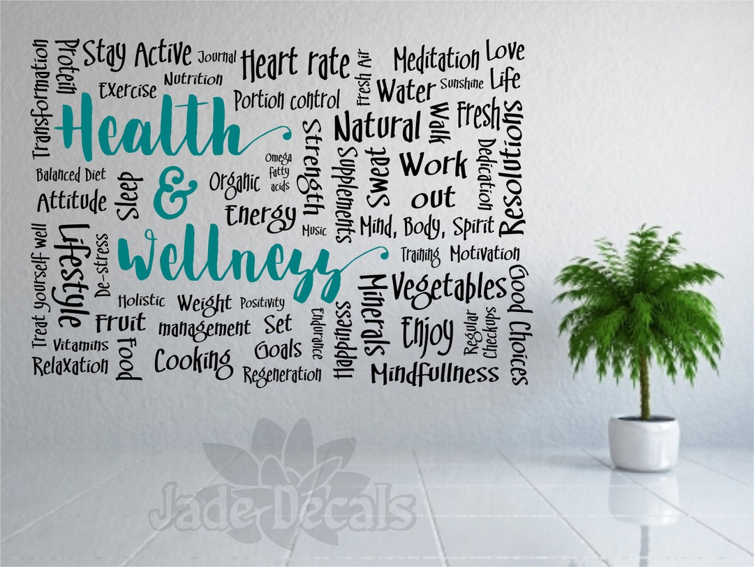 Health and Wellness Wall Decal - Etsy