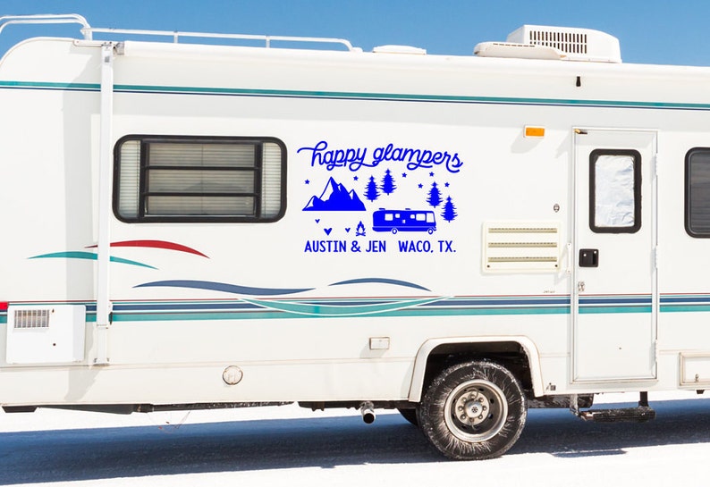 Personalized Rv Decal Custom Rv Decal Happy Glampers Happy | Etsy Personalized Rv Decal Custom Rv Decal Happy Glampers Happy | Etsy