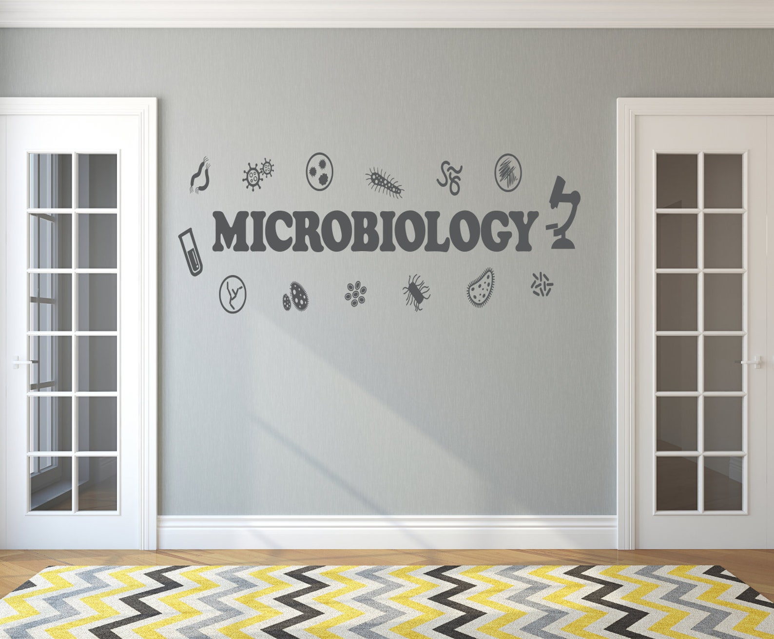 Microbiology Wall Decal Microbiology Decor Classroom Wall - Etsy