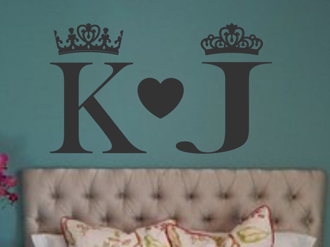 King and Queen Wall Decals Bedroom Wall Art His and Hers - Etsy