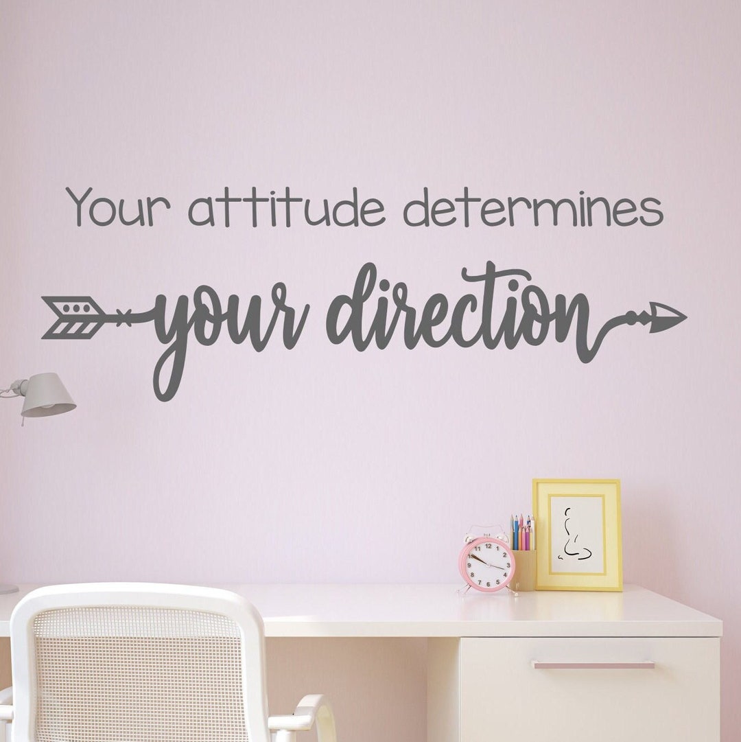 Inspirational Boho Decal- Your Attitude Determines Your Direction ...