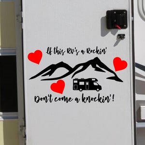 If This Rvs a Rockin', Don't Come a Knockin' // Happy Camper Decal ...