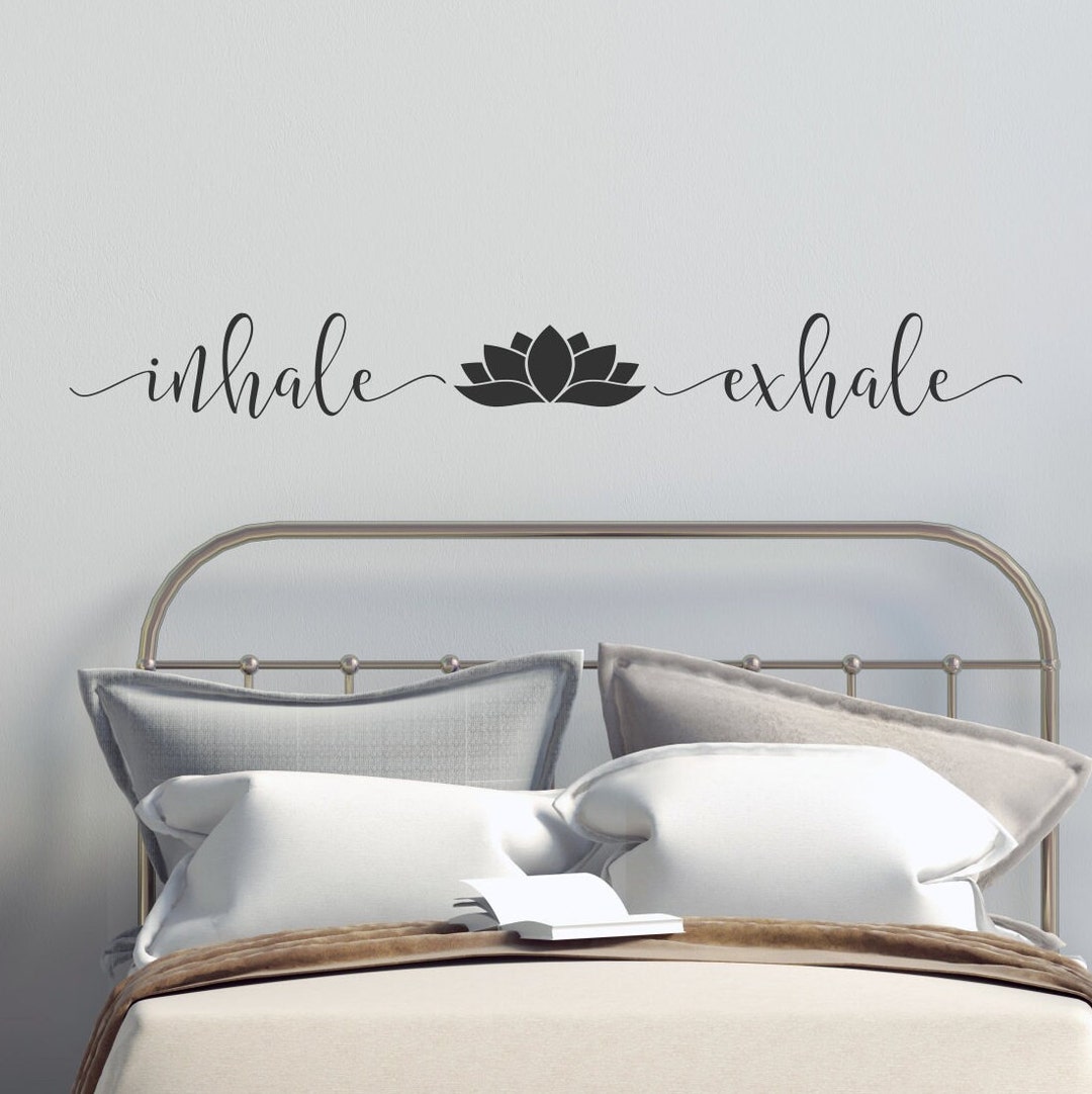 Inhale Exhale Decal, Wall Art, Inhale Exhale Wall Decal, Breathe Wall ...