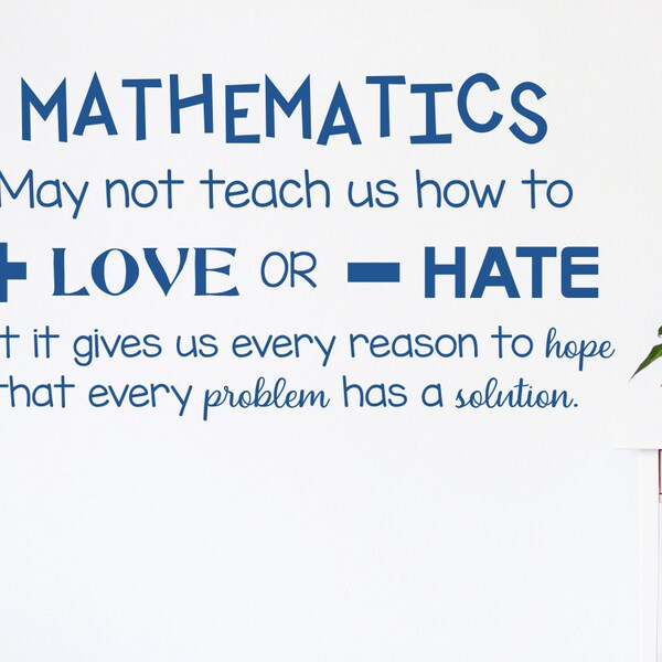 Mathematics May Not Teach Us How to Add Love - Etsy