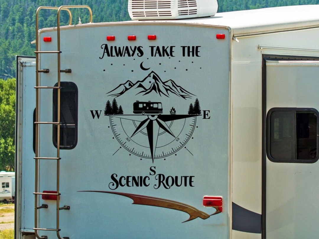 Scenic Route RV Decal: Personalized Compass Motorhome Decor - Etsy