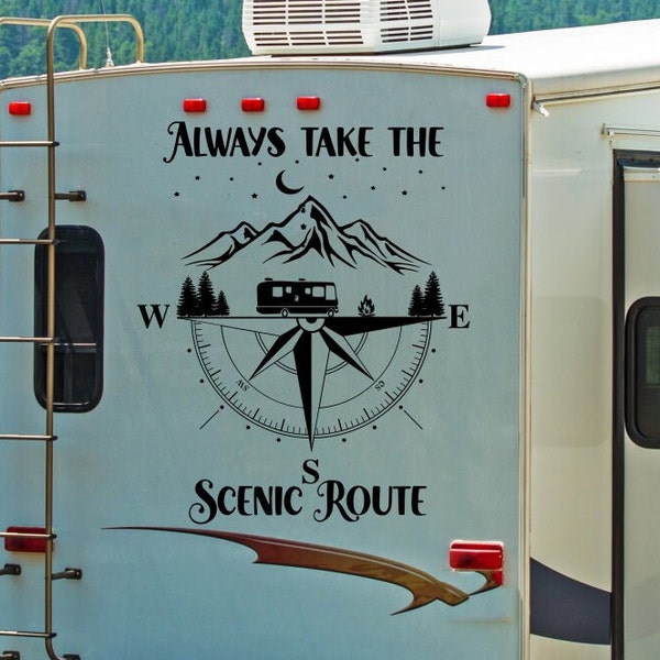 Always Take the Scenic Route Window Decal - Etsy