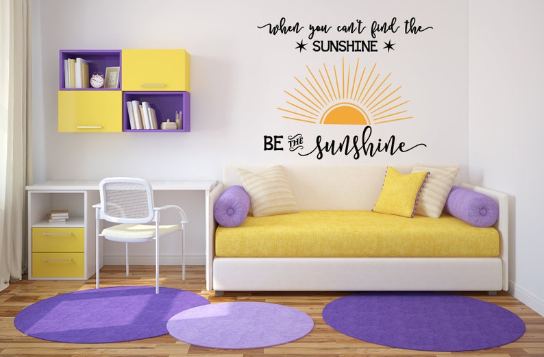 Sunshine Wall Decal Be the Sunshine Choose Kindness - Etsy