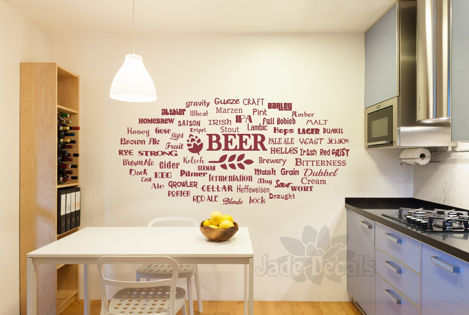 Beer Wall Decal Beer Wall Art Bar Wall Art Types of Beer - Etsy