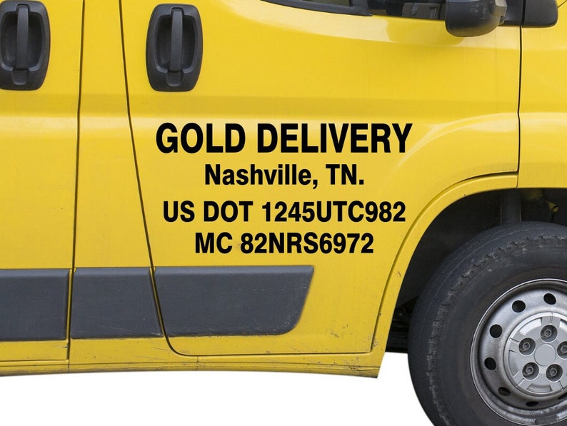 Custom US DOT Trucking Decal Stickers Custom Truck Decal, Tow Truck ...