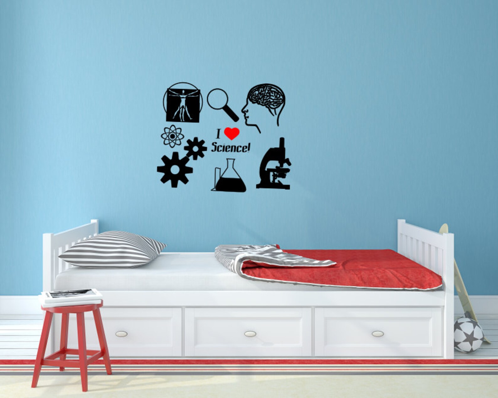 I Love Science Vinyl Wall Decal for Classroom// Science Lover - Etsy