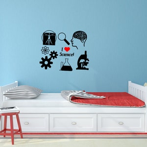 I Love Science Vinyl Wall Decal for Classroom// Science Lover Gift - Etsy