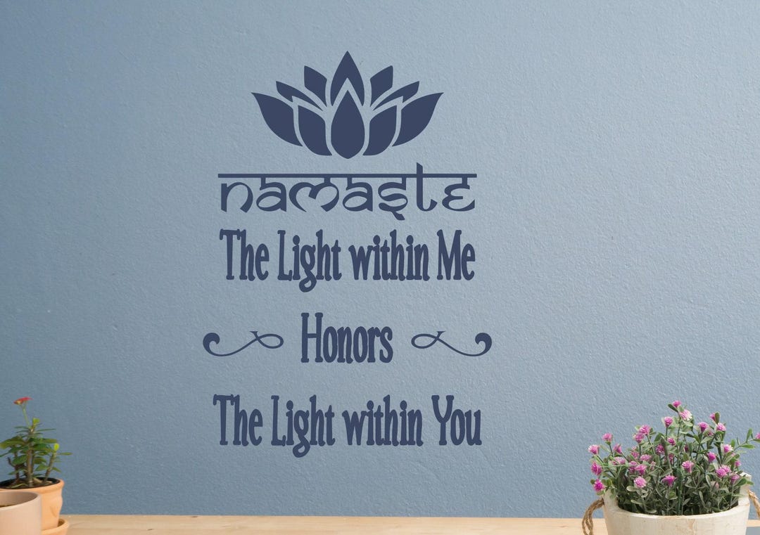 Namaste Wall Decal: Yoga Studio Decor - Etsy