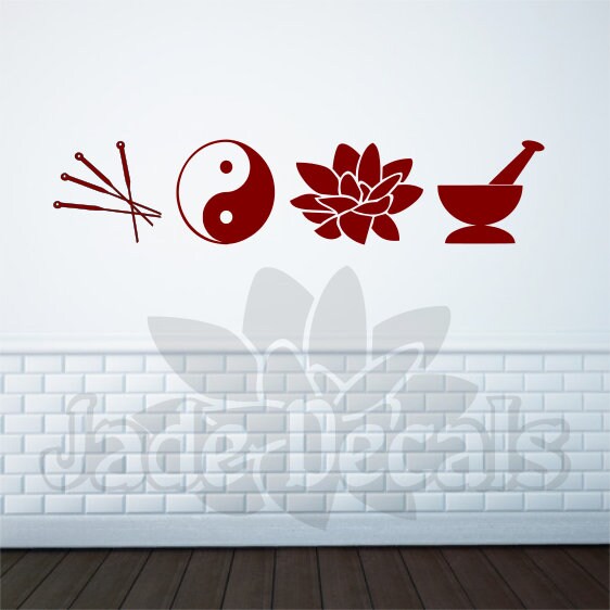 Acupuncturist decals, acupuncture wall art, chinese medicine decor ...
