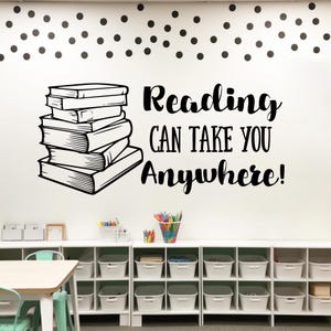 Reading Wall Decal - Etsy