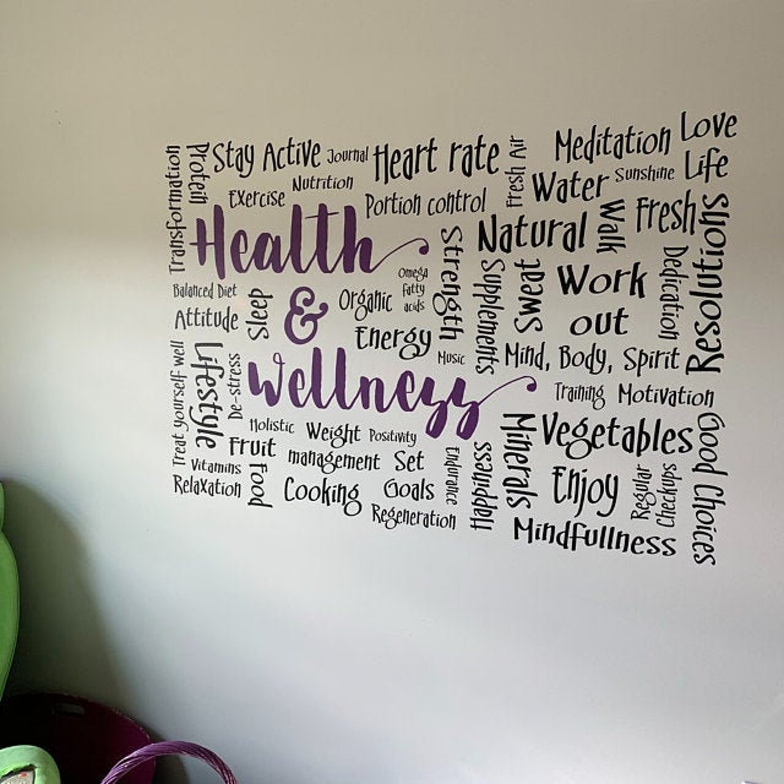 Health and Wellness Wall Decal - Etsy