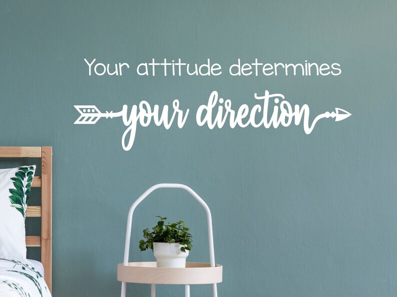 Inspirational Boho Decal Your Attitude Determines Your - Etsy