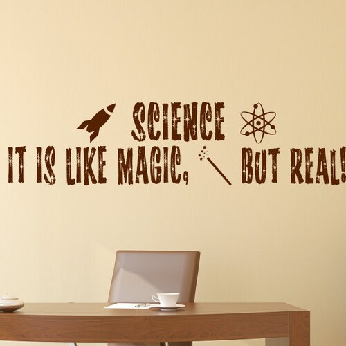 Science Wall Decor Science is Like Magic but Real Wall - Etsy