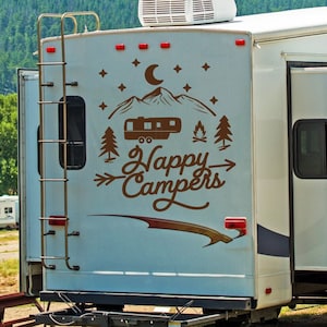 Happy Campers Custom Rv Decal, Personalized Decal, Motorhome Decal, Rv ...