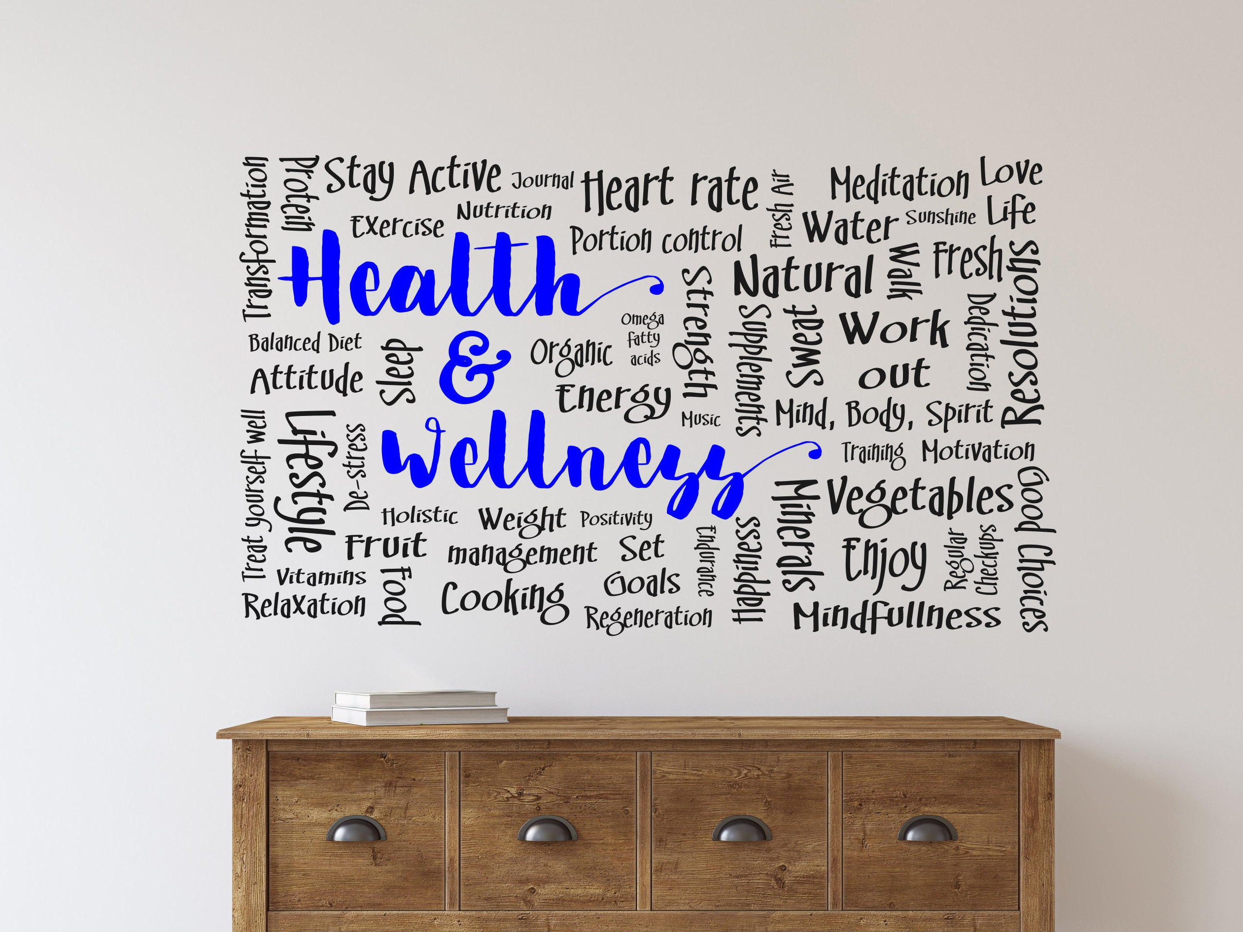 Health and wellness wall decal