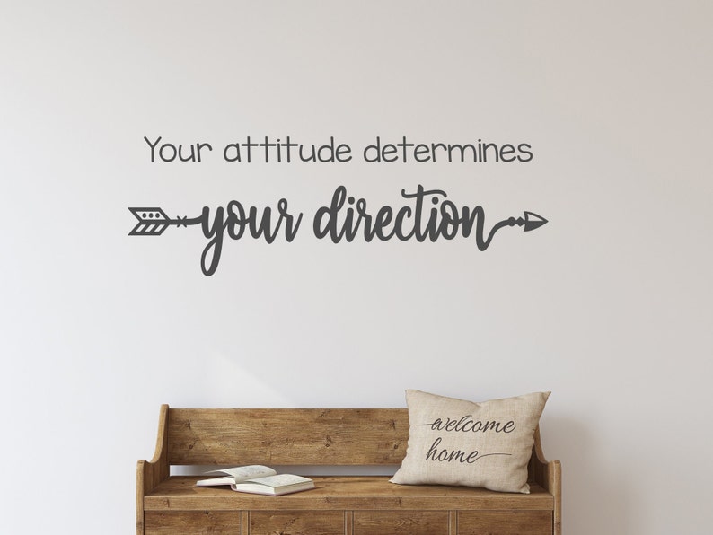 Inspirational Boho Decal Your Attitude Determines Your - Etsy