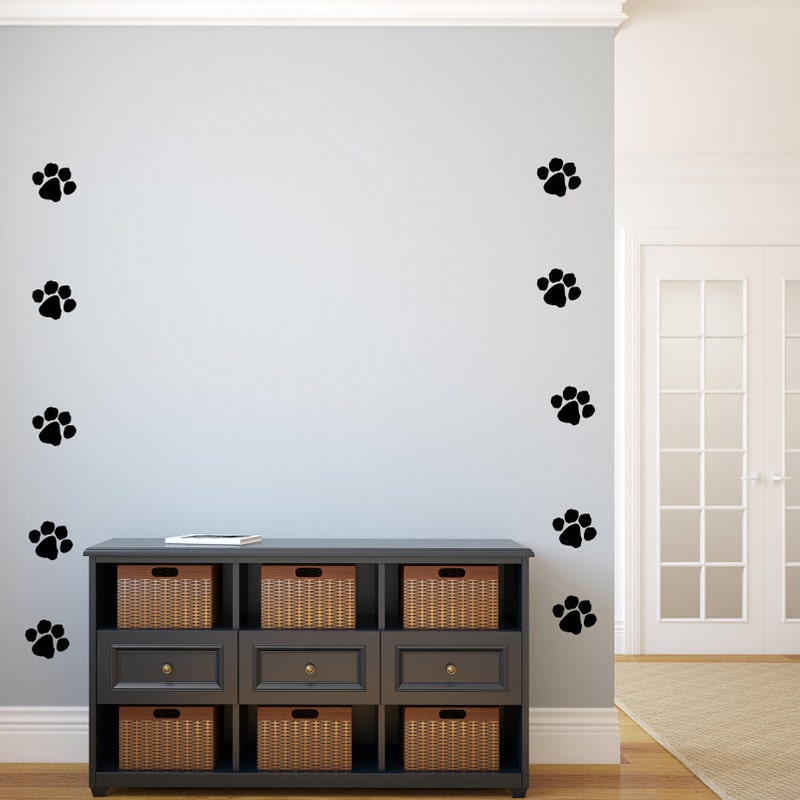 Paw Print Wall Decal - Etsy