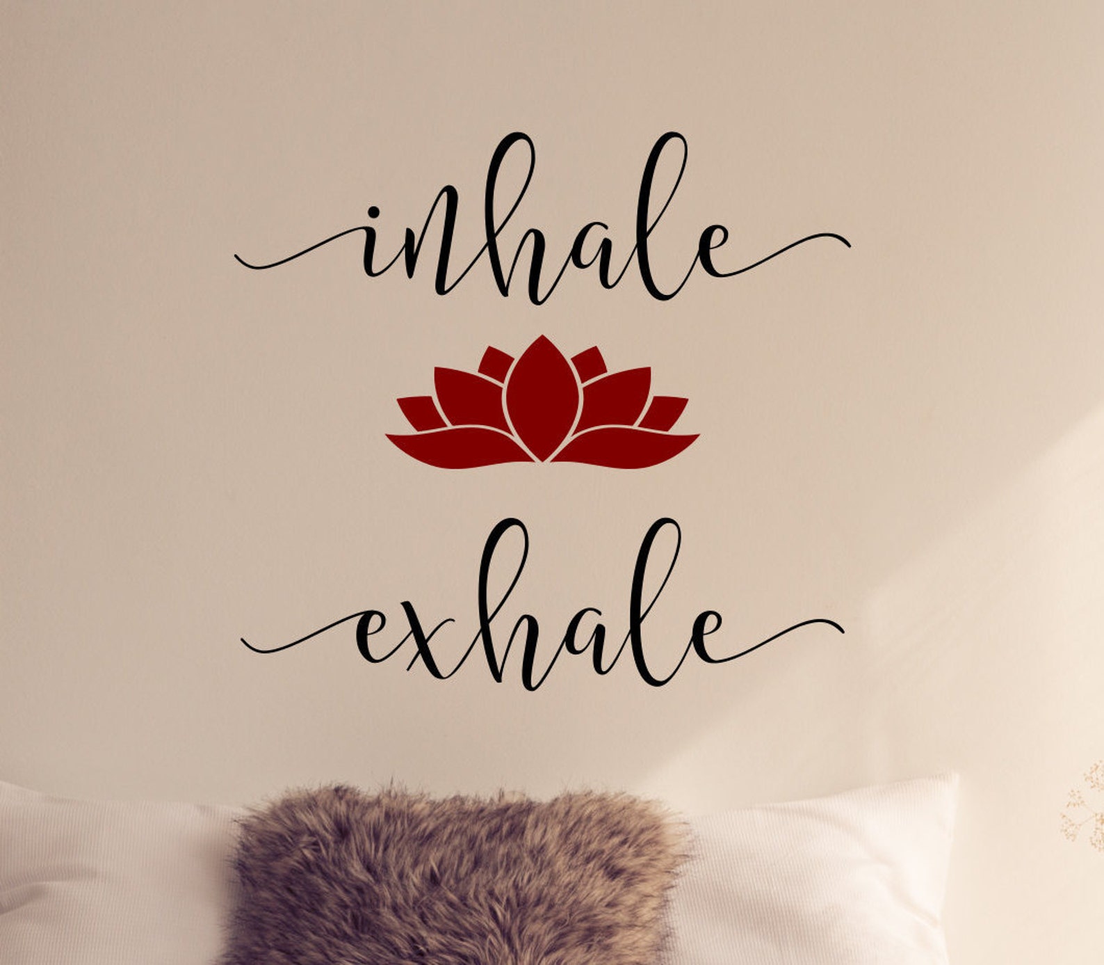 Inhale Exhale Decal Wall Art Inhale Exhale Wall Decal Etsy