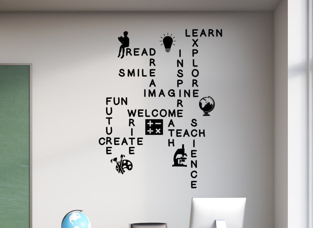 Classroom Word Wall Decal, School Wall Art Decal, Teacher Wall Decal ...
