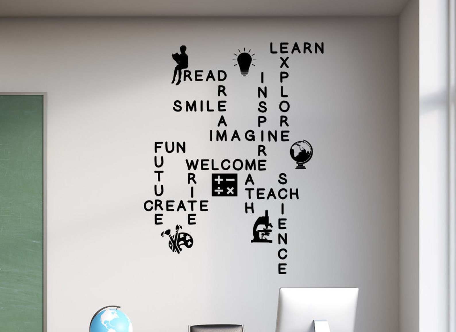Classroom Word Wall Decal School Wall Art Decal Teacher Wall - Etsy