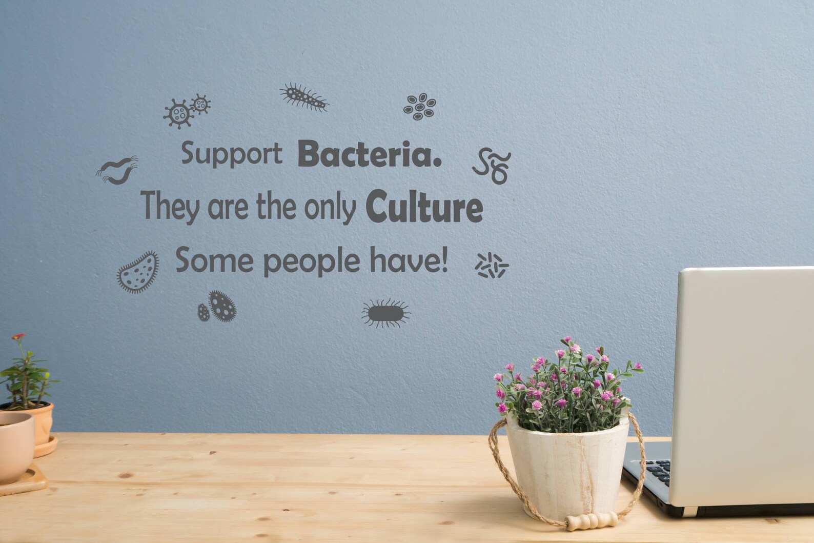 Microbiology Decal Bacteria Decal Science Wall Decal - Etsy
