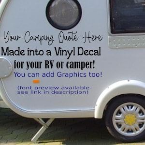 Custom RV Decals: Personalized Vinyl Camper Decor - Etsy