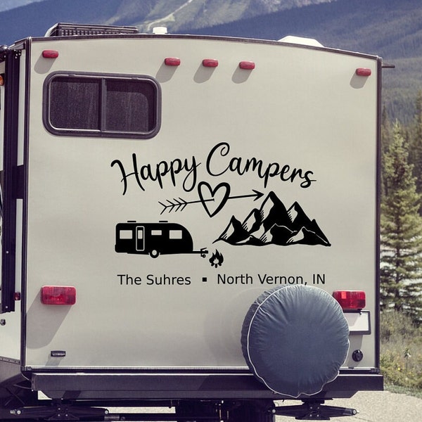 Happy Camper Decal - Etsy