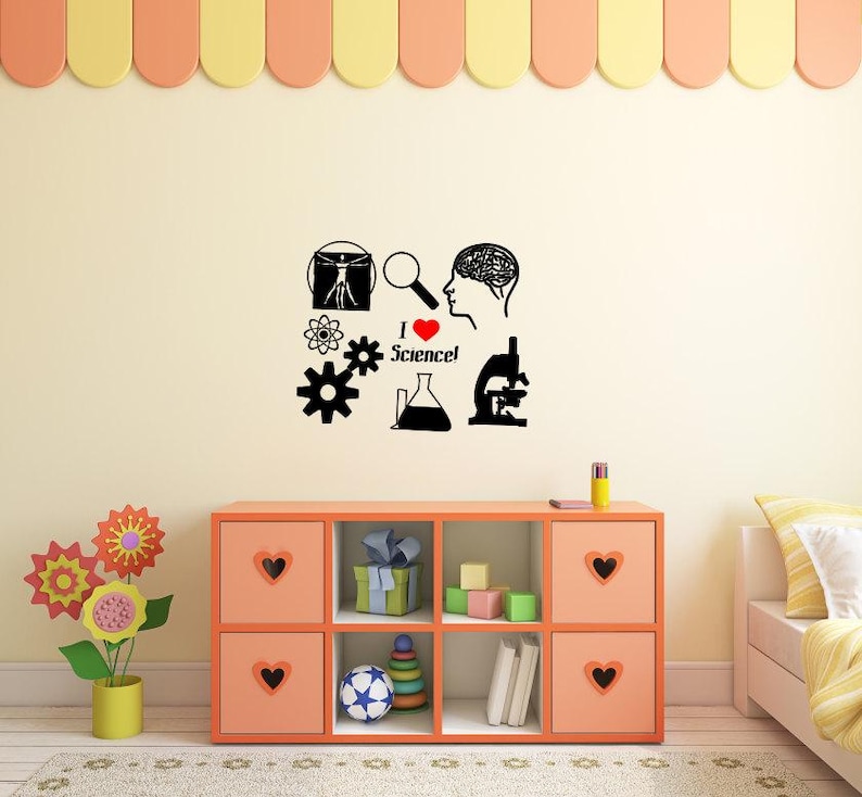 I Love Science Vinyl Wall Decal for Classroom// Science Lover Gift - Etsy